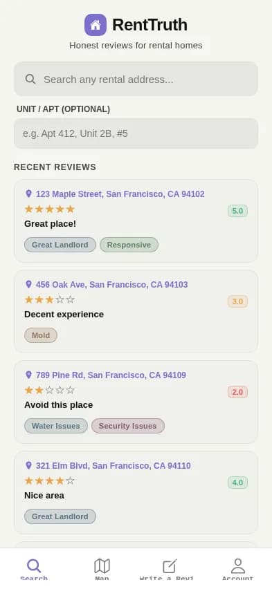 RentTruth Reviews App