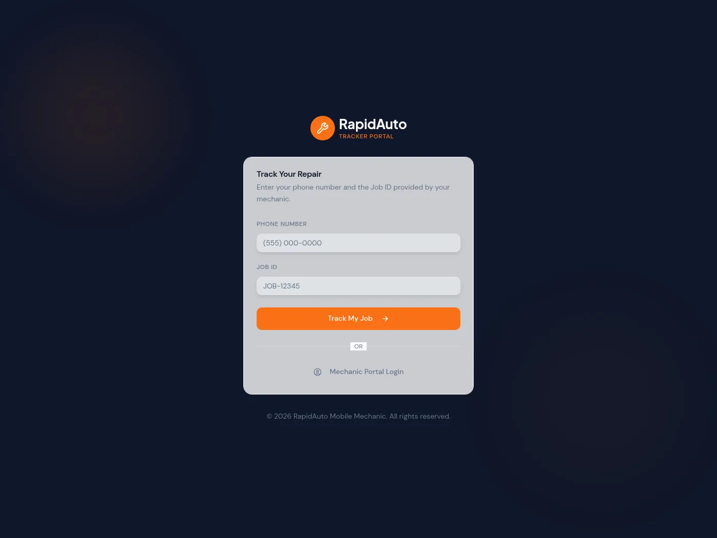 Repair Tracker Portal