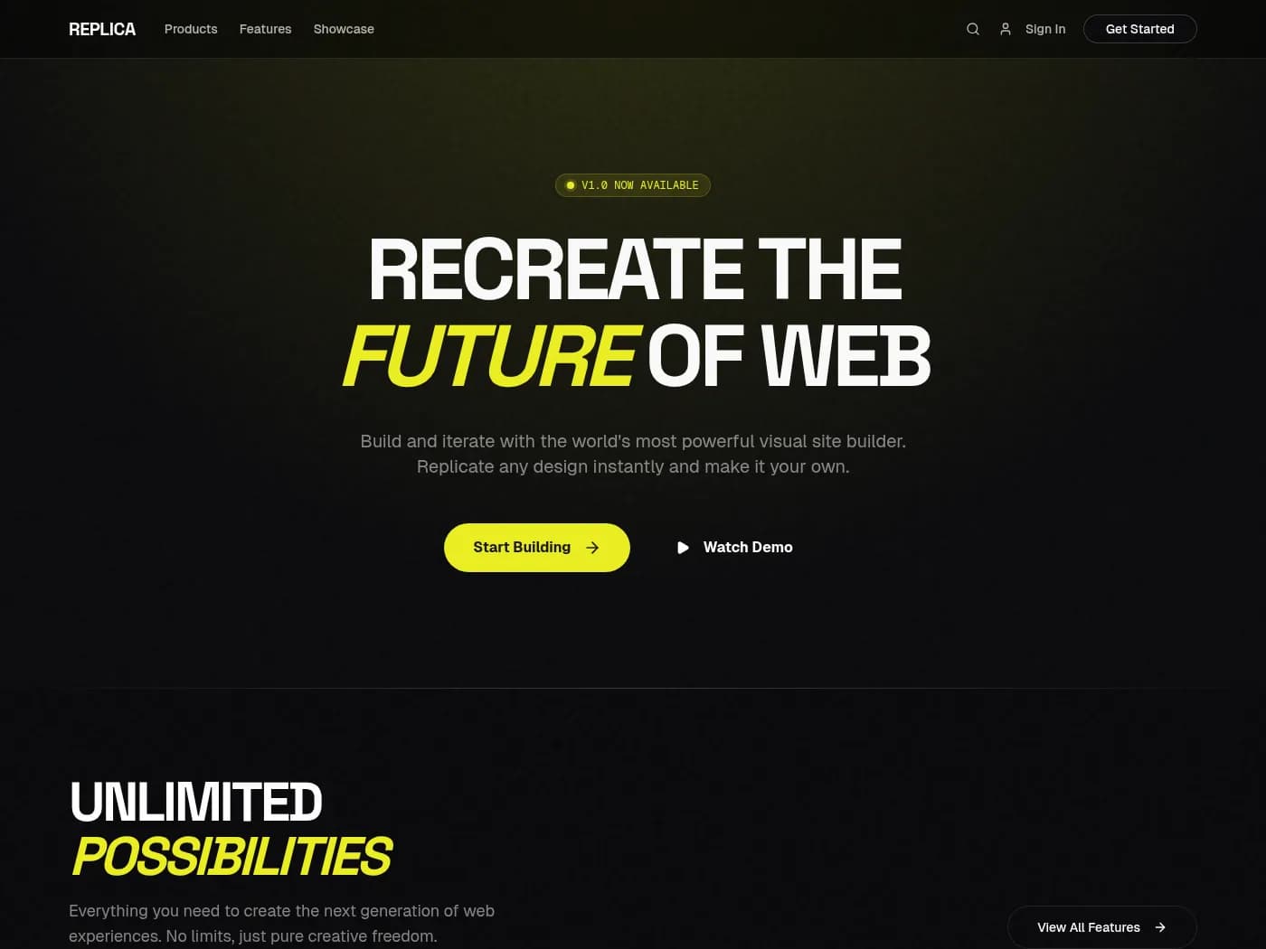 Replica Web Builder