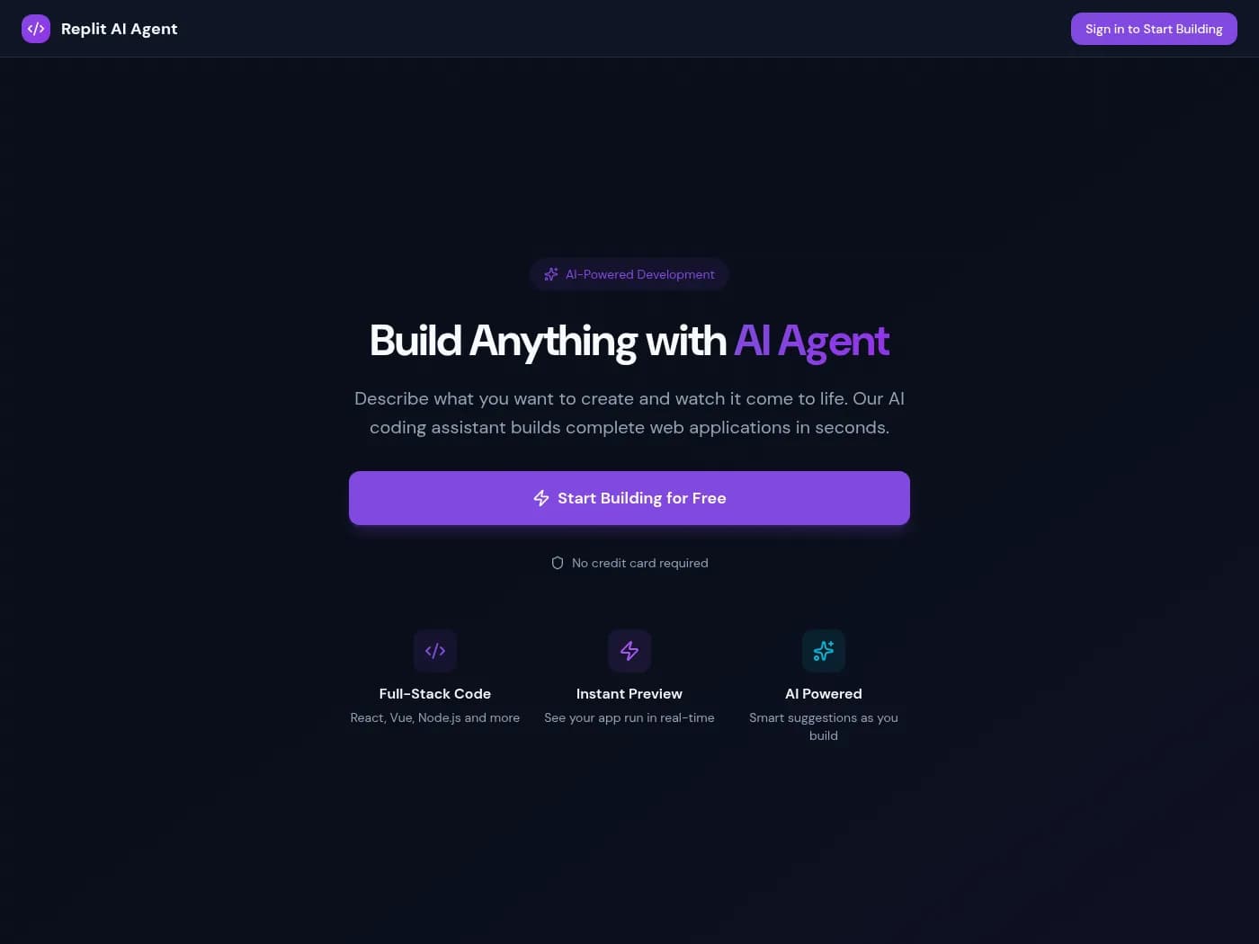 Replit AI Agent Portal
