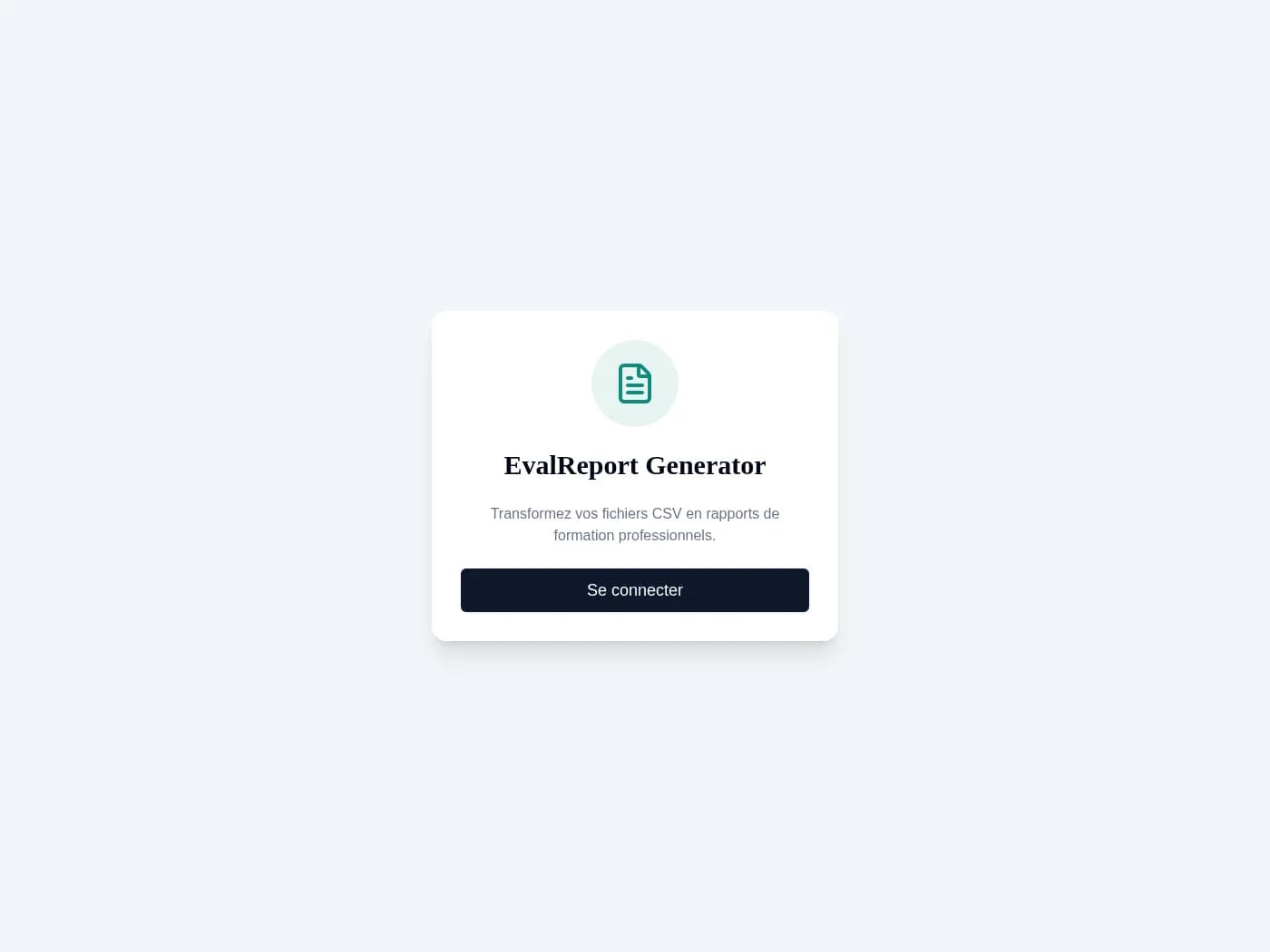 EvalReport Generator