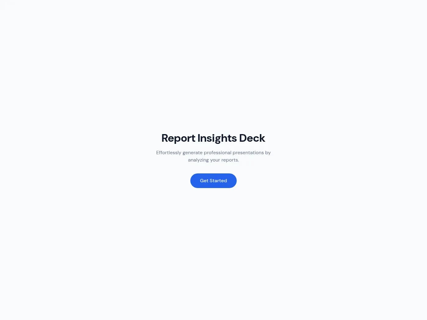 Report Insights Deck