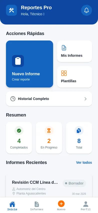 Reportes Pro App