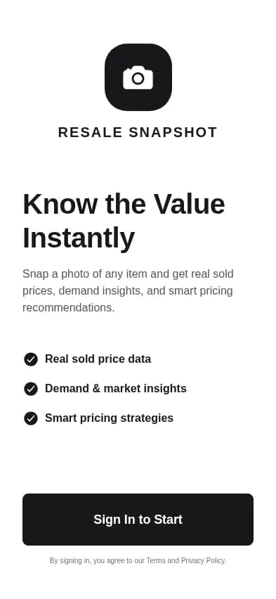 Resale Price Snapshot