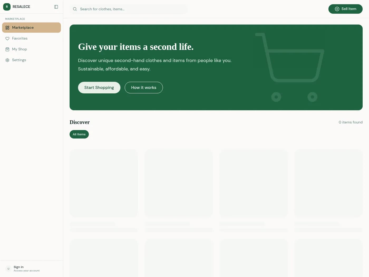 RESALECE Marketplace