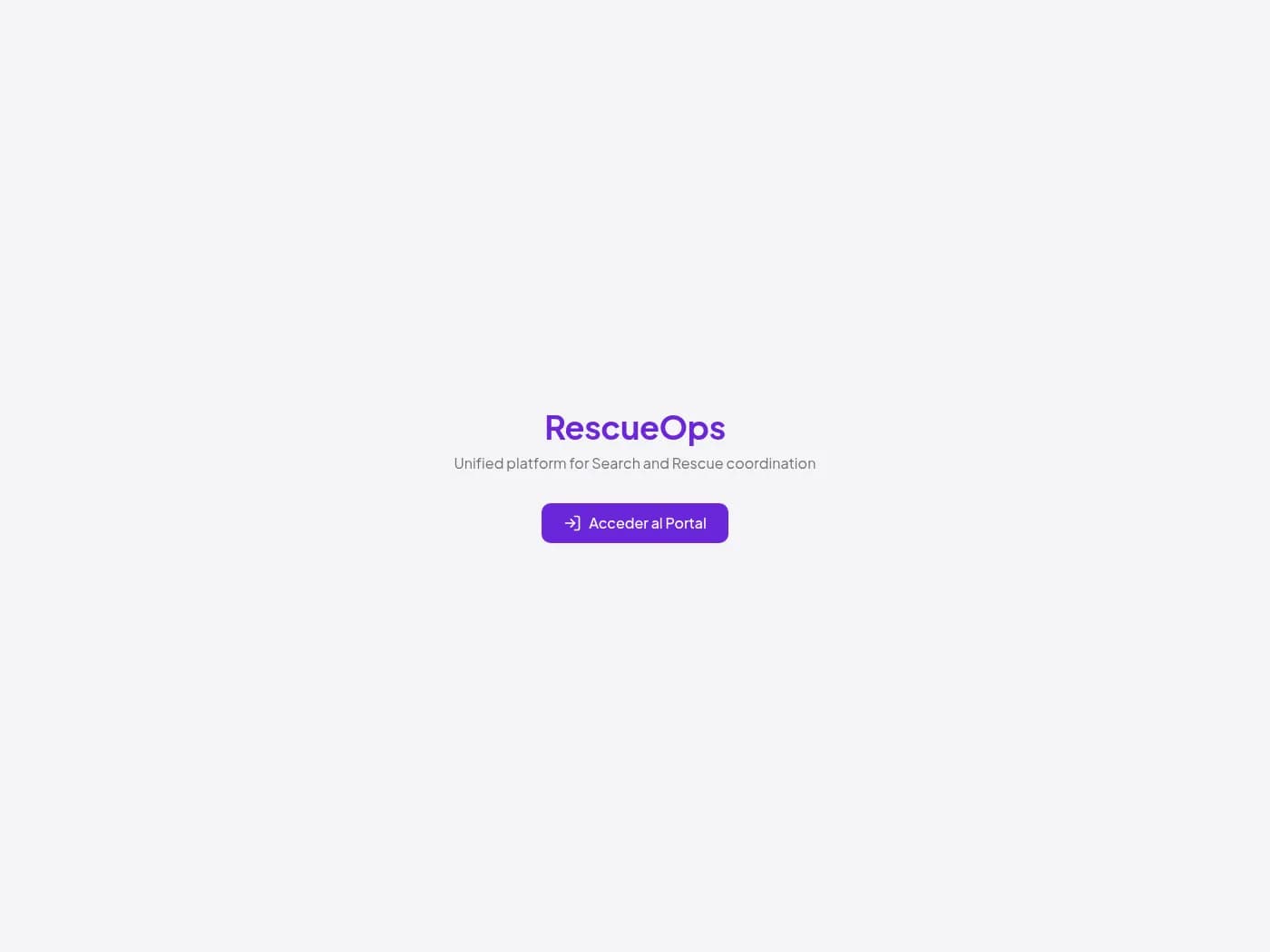 RescueOps Web Portal