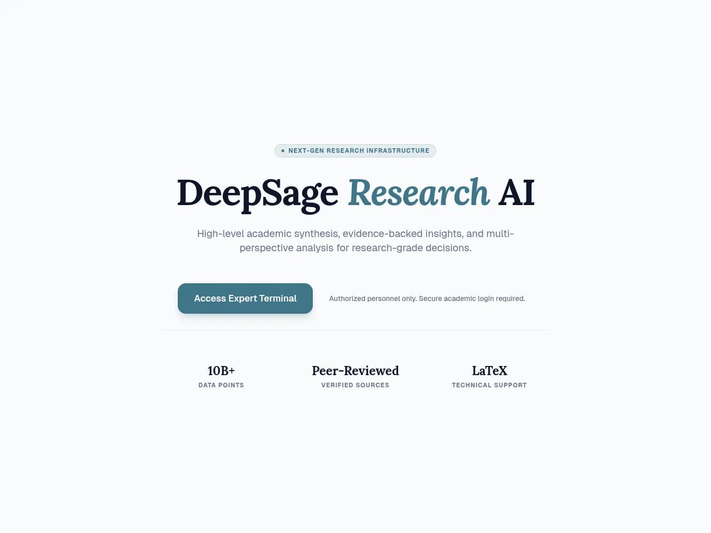 DeepSage Research AI