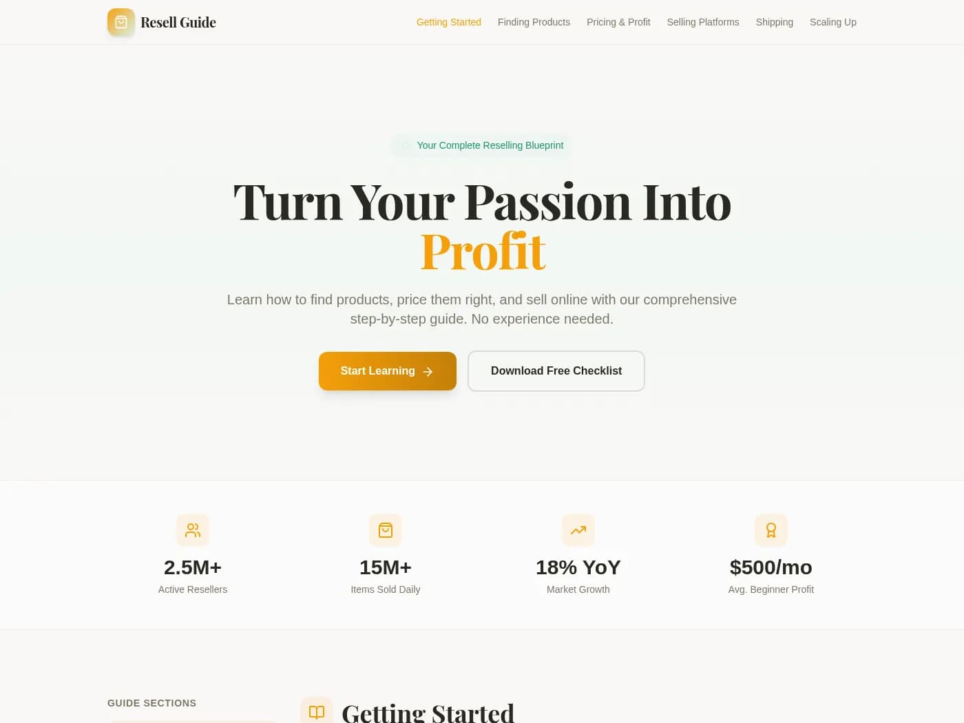 Resell Guide Hub