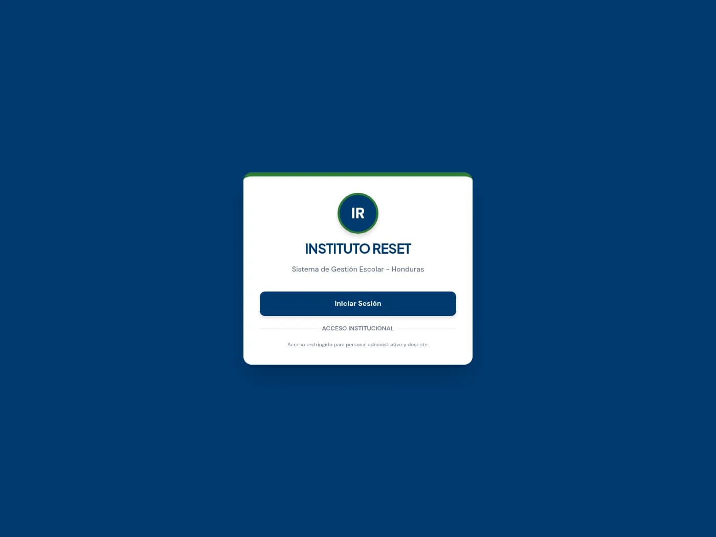 Reset School Manager