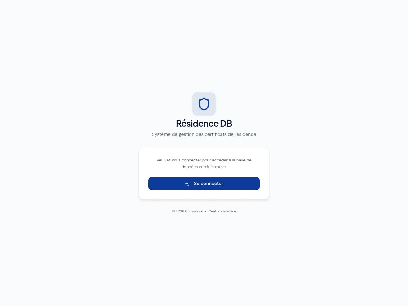 Résidence Cert Database
