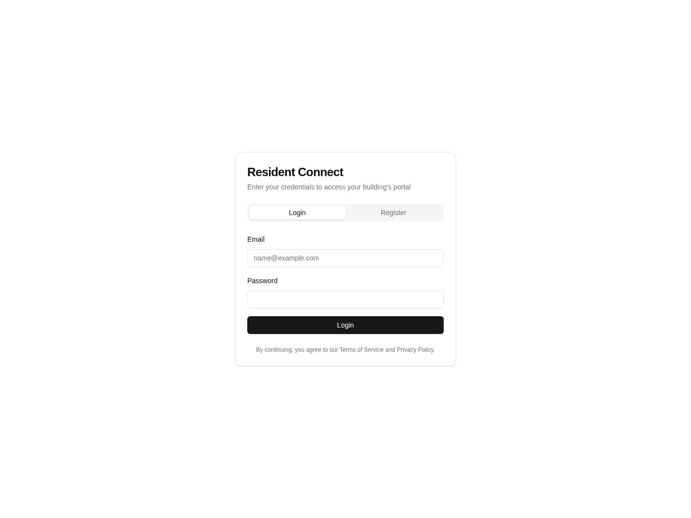 Resident Connect App