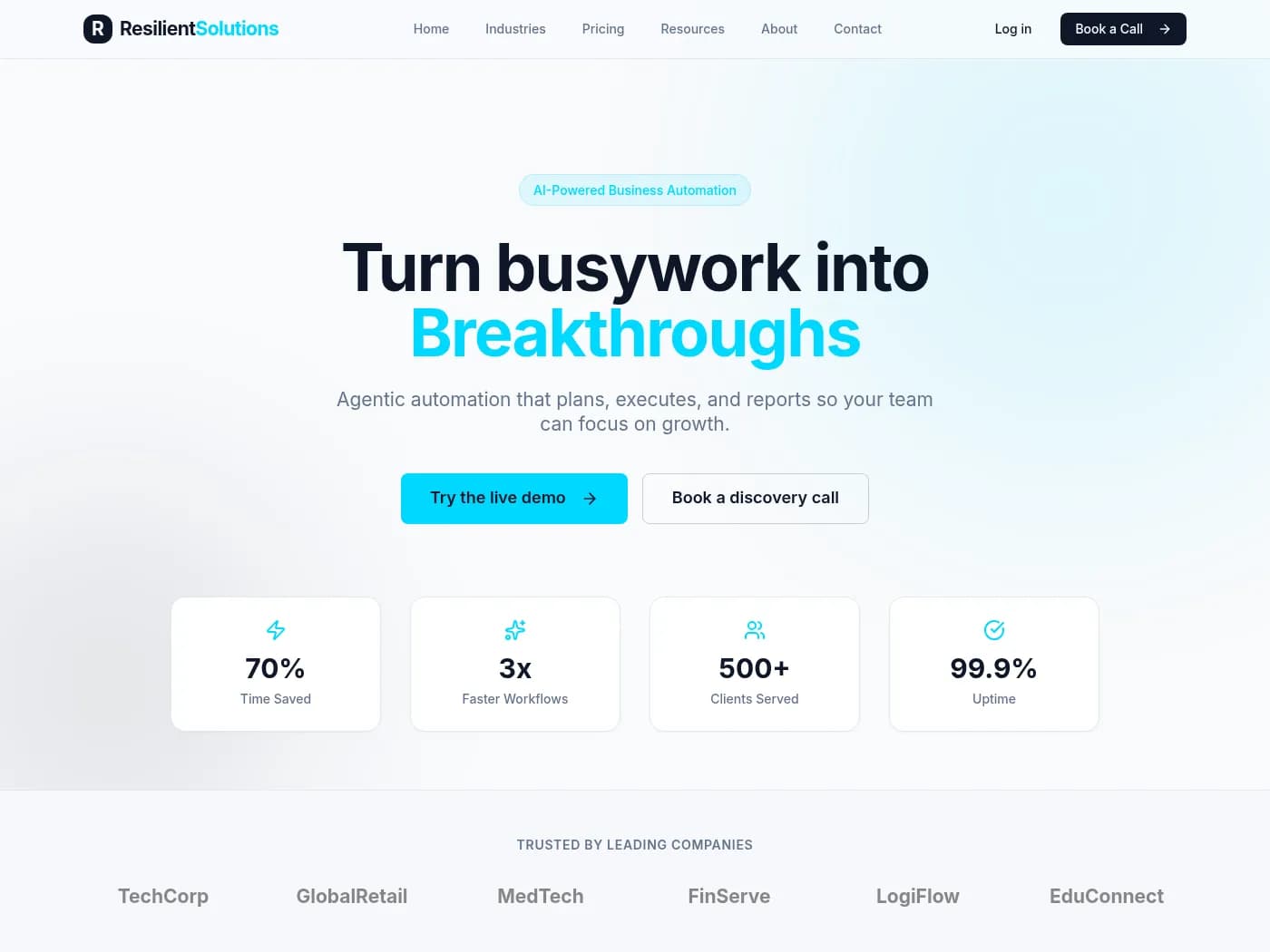 Resilent Solutions WP Theme