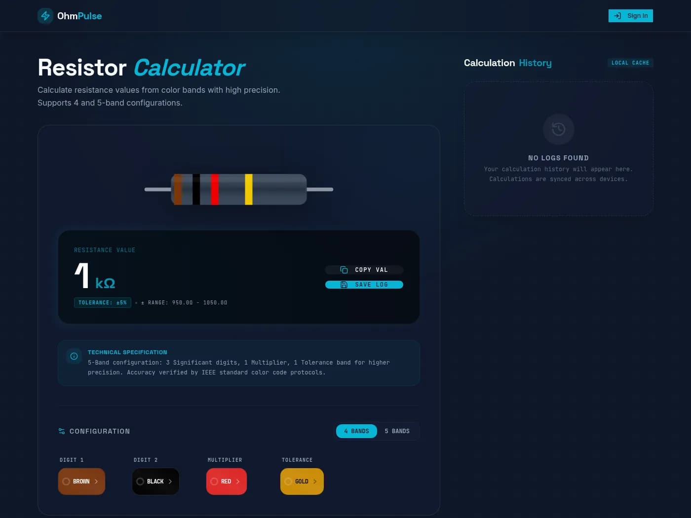 Resistor Color Picker