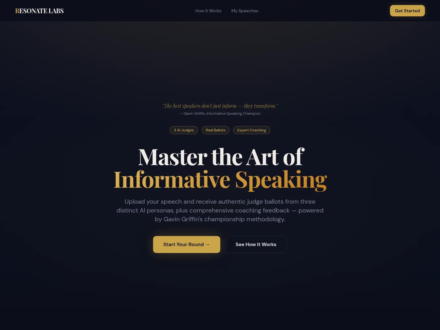 Resonate Labs AI Speech Coach