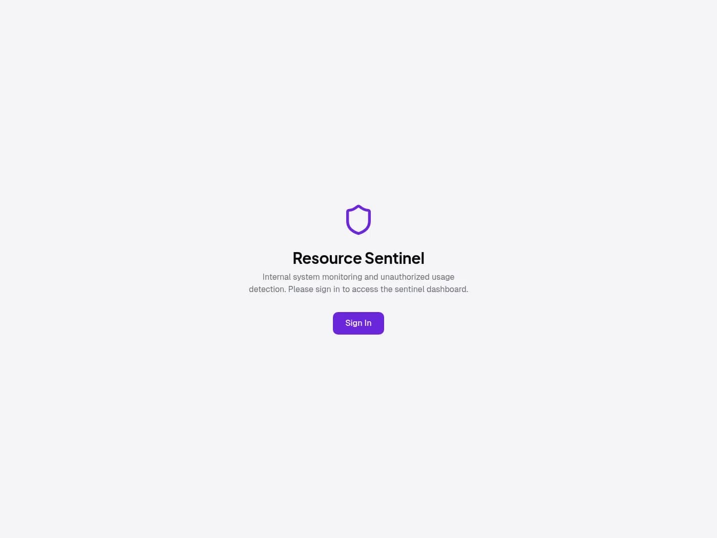 Resource Sentinel