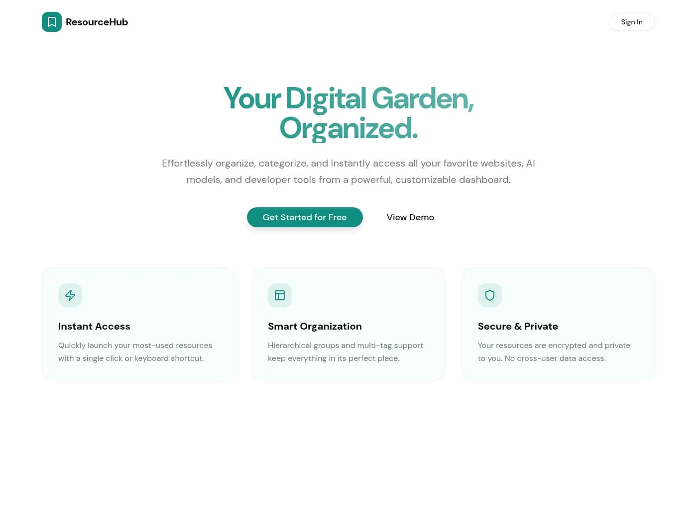 ResourceHub Dashboard