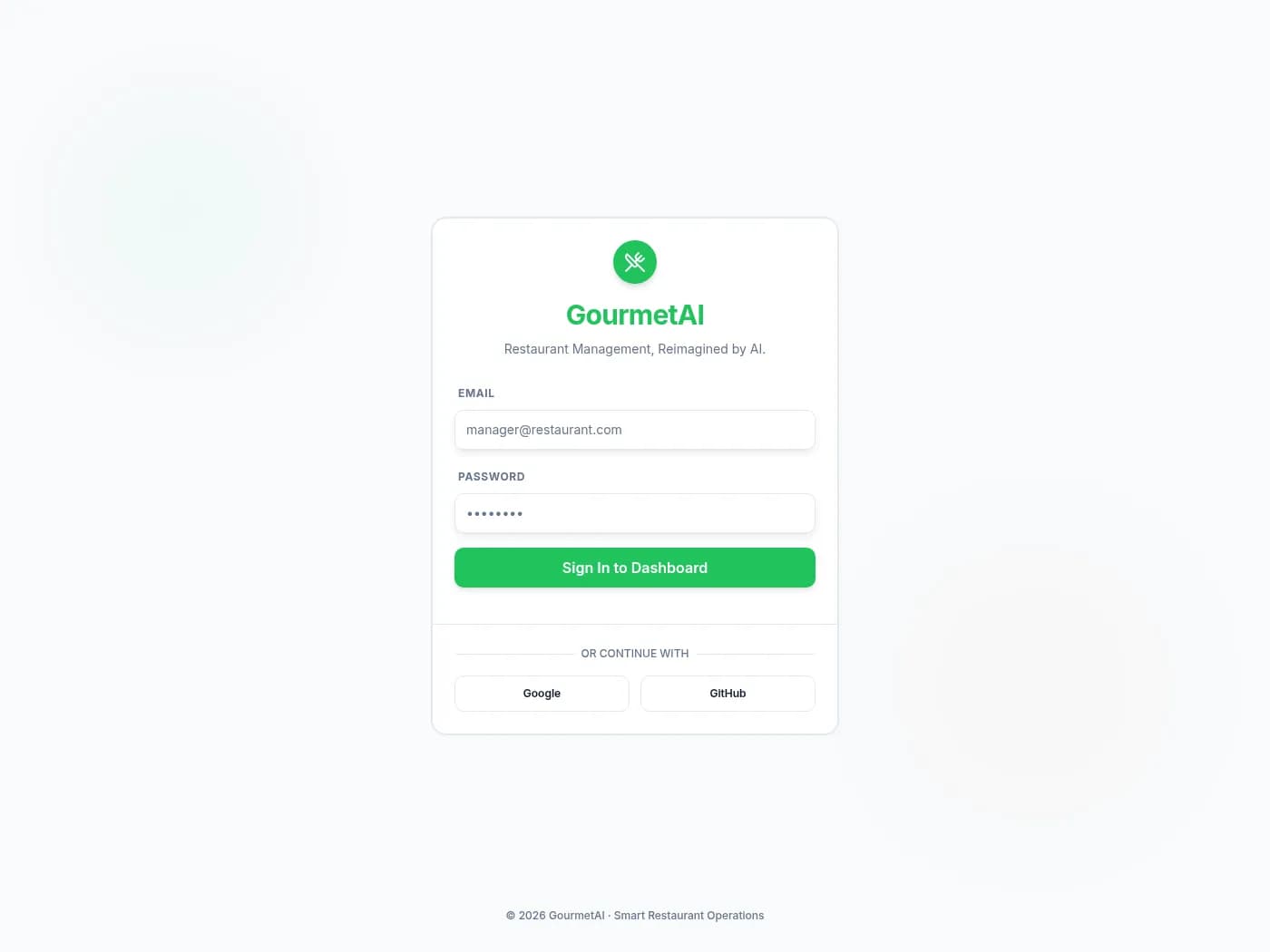Smart Restaurant AI Suite