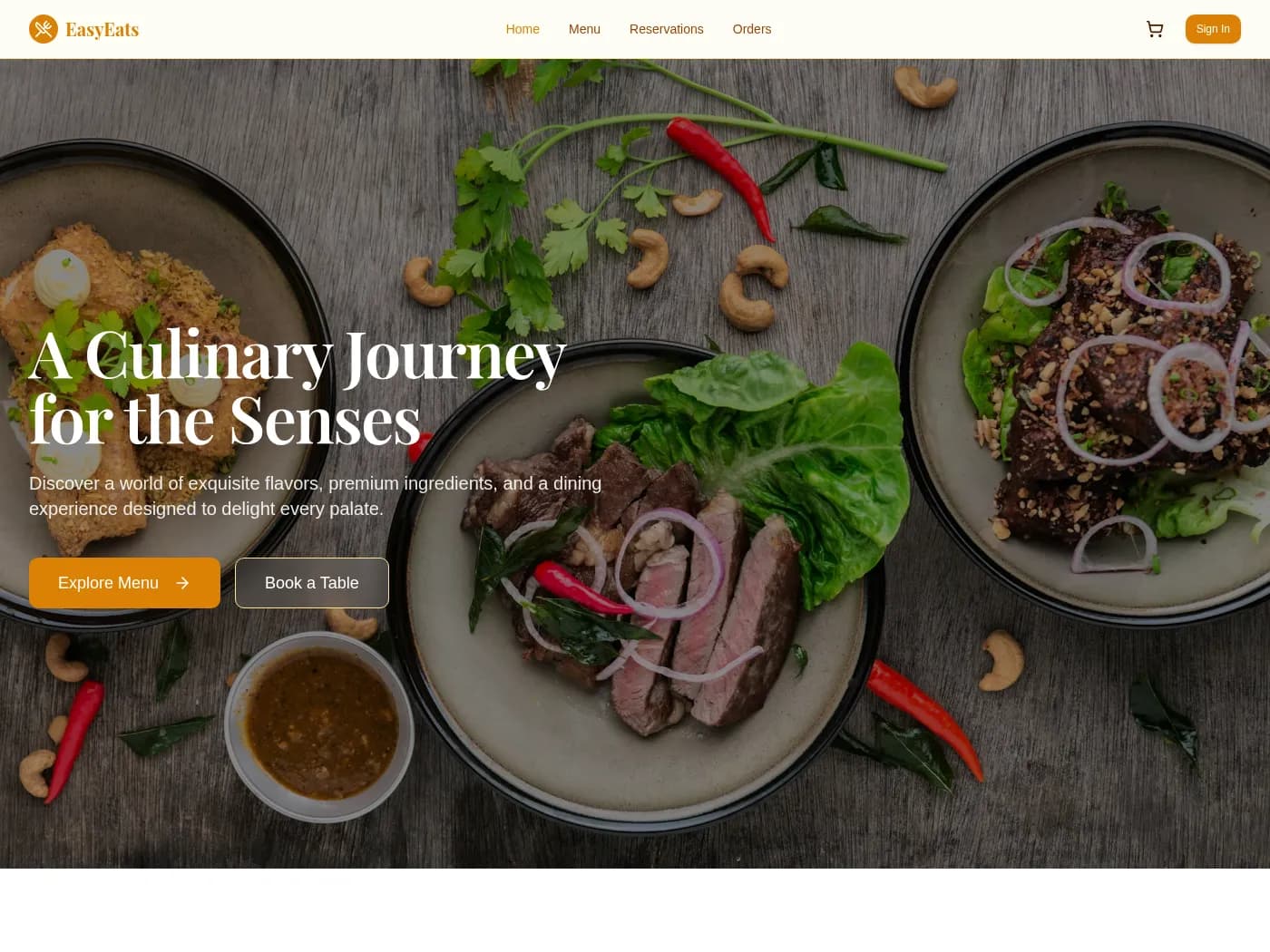 EasyEats Restaurant App