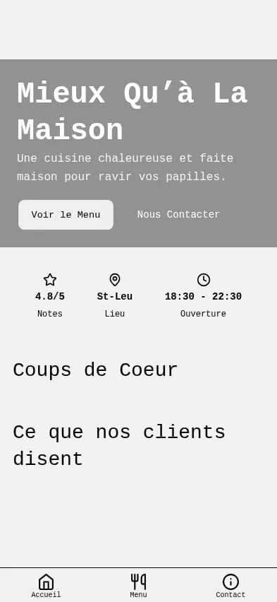 Le Gourmet Mobile Site