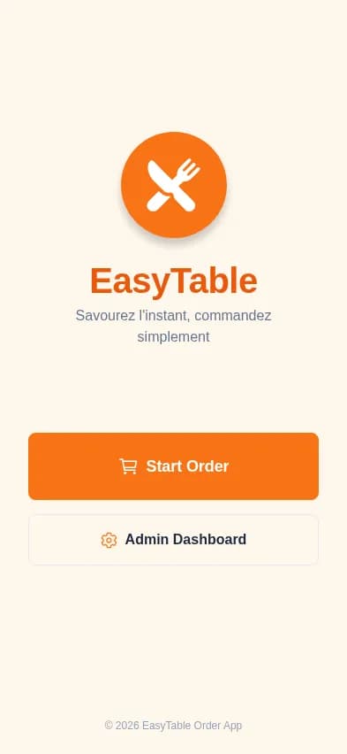 EasyTable Order App