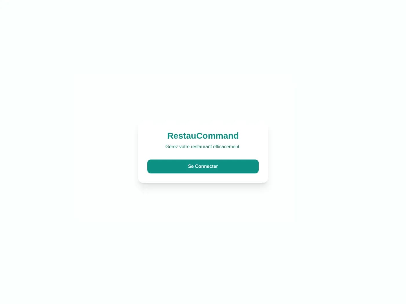 RestauCommand Manager