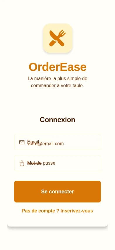 OrderEase Restaurant App