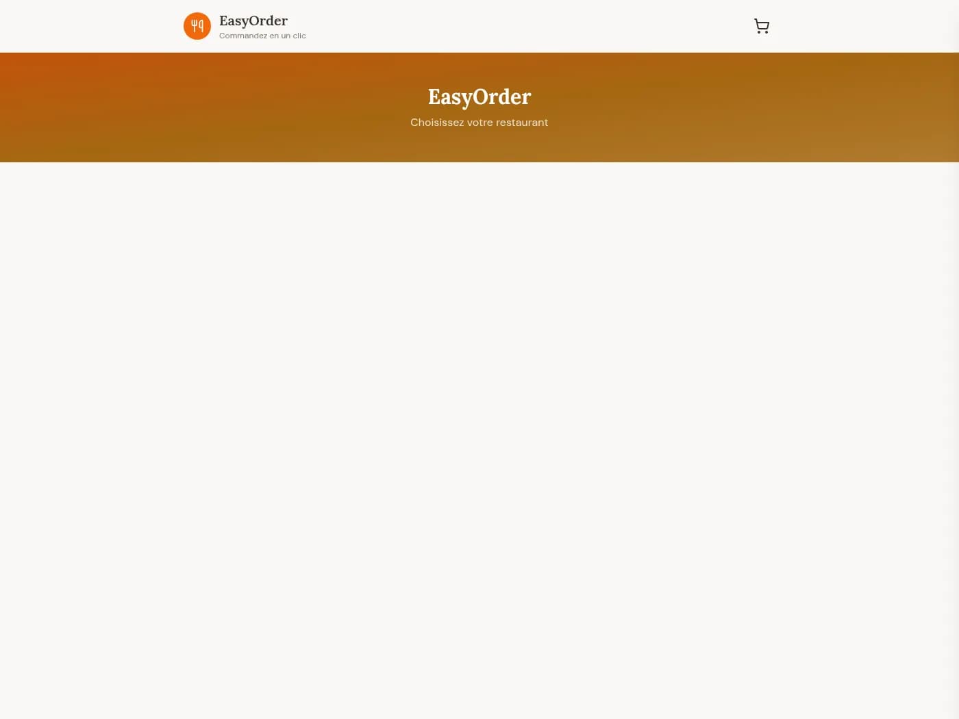 EasyOrder Restaurant App