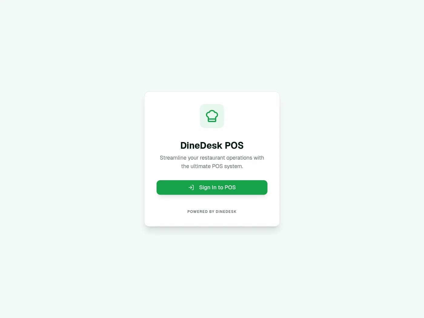 DineDesk POS System