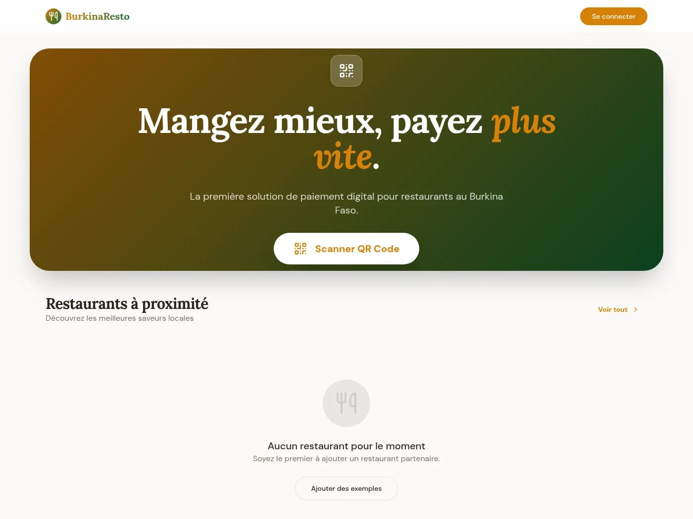 Burkina Restaurant App