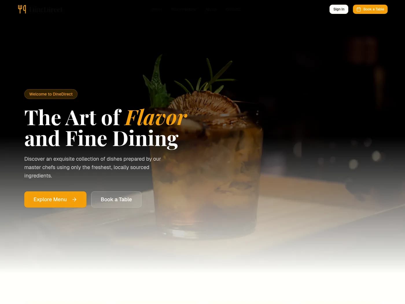 DineDirect Website