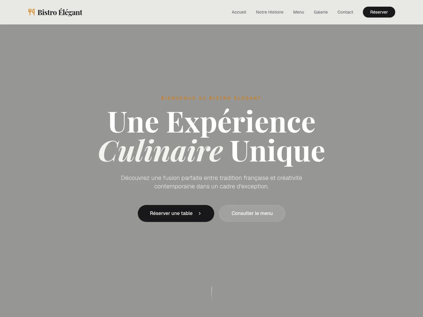 Bistro Web Page