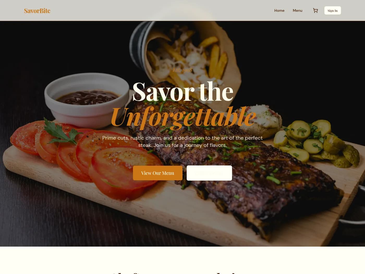 SavorBite Restaurant Site
