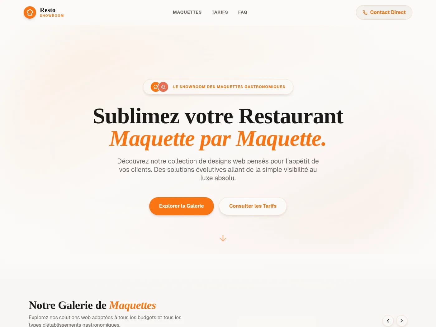 Resto Web Showroom
