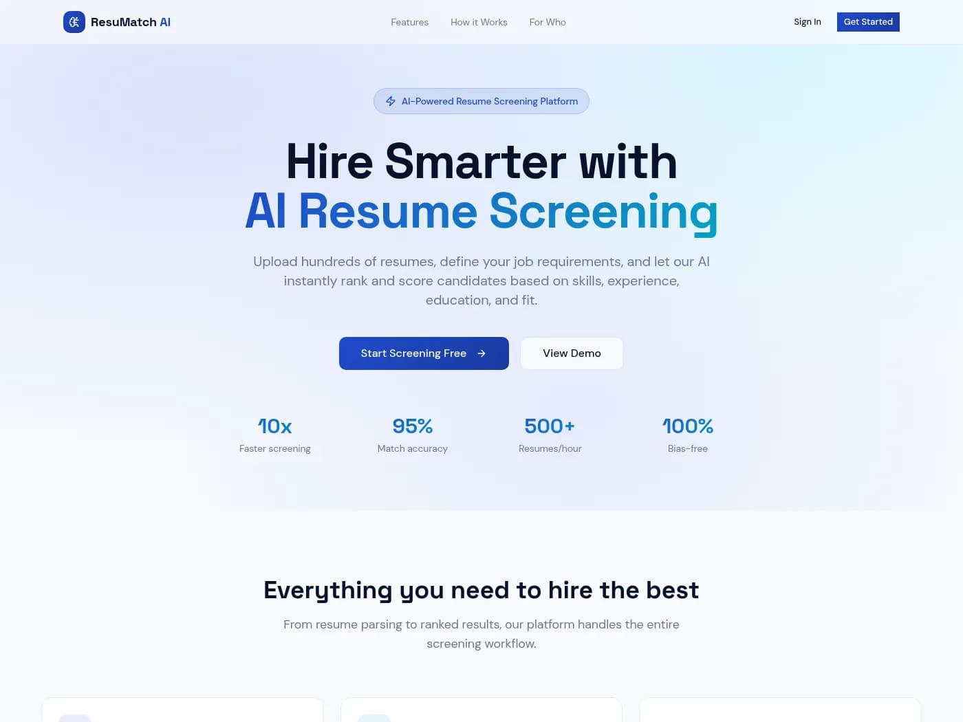 ResuMatch AI Platform