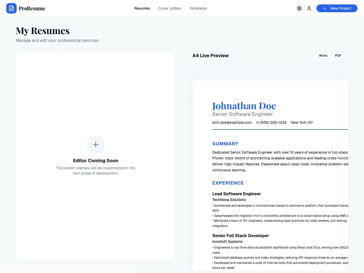 ProResume Builder