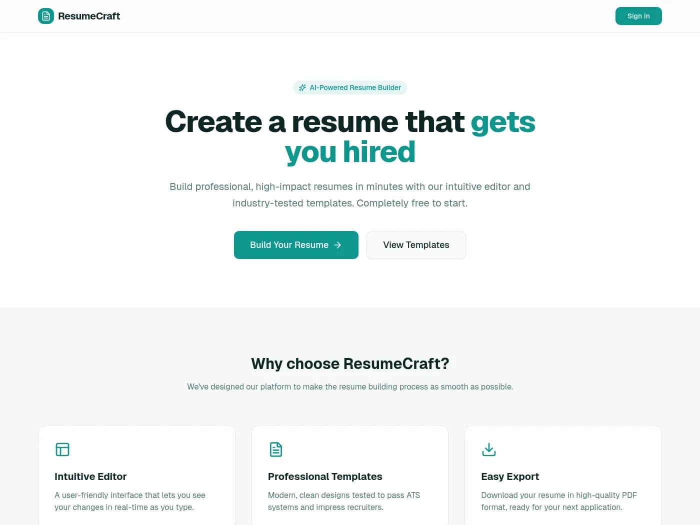Free Resume,CV