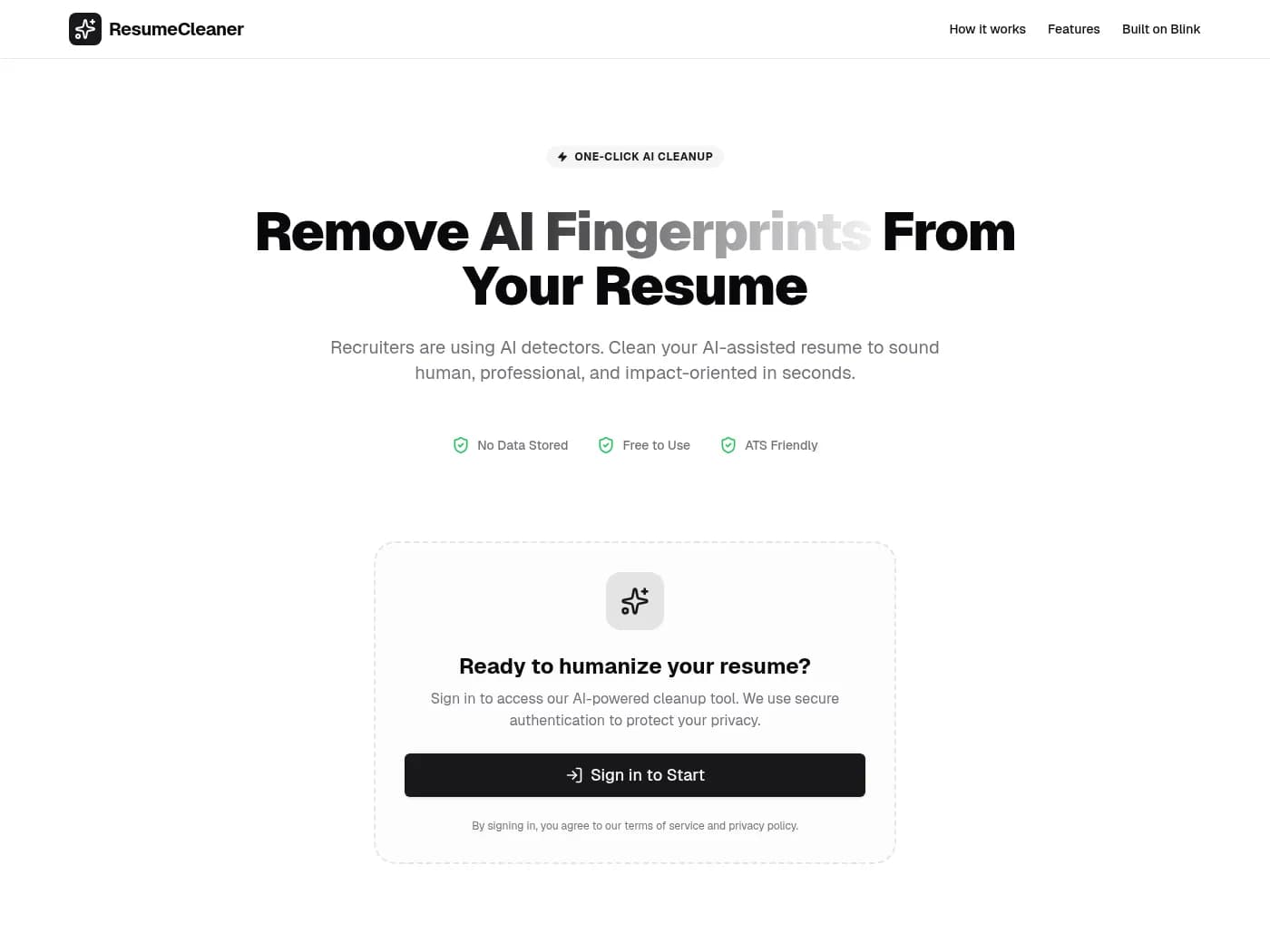 Resume Cleaner