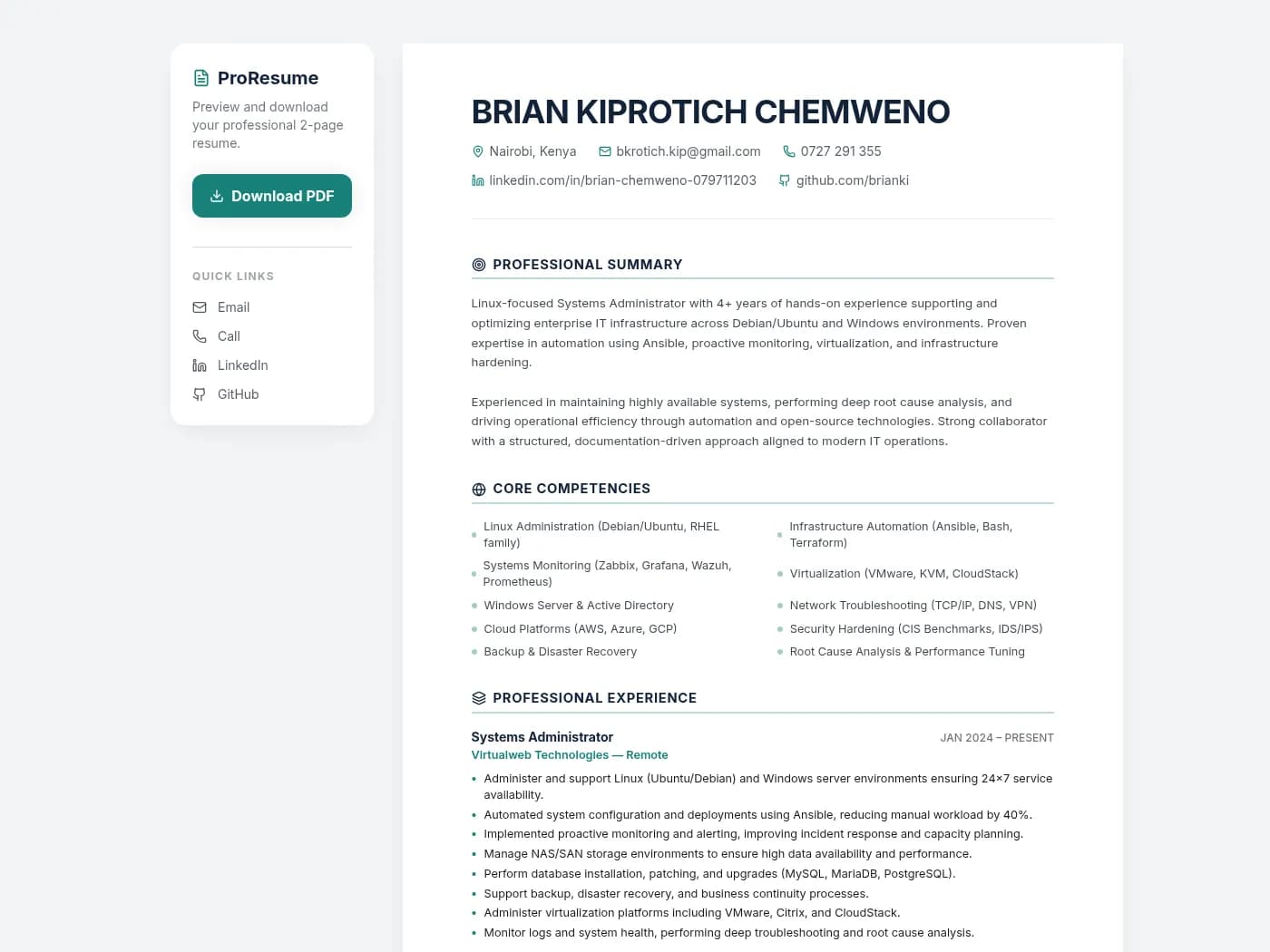 ProResume Builder