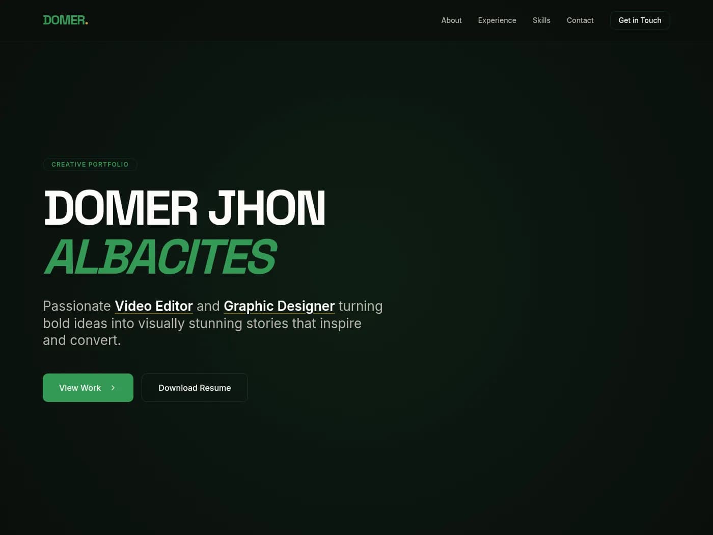 Resume Portfolio Site