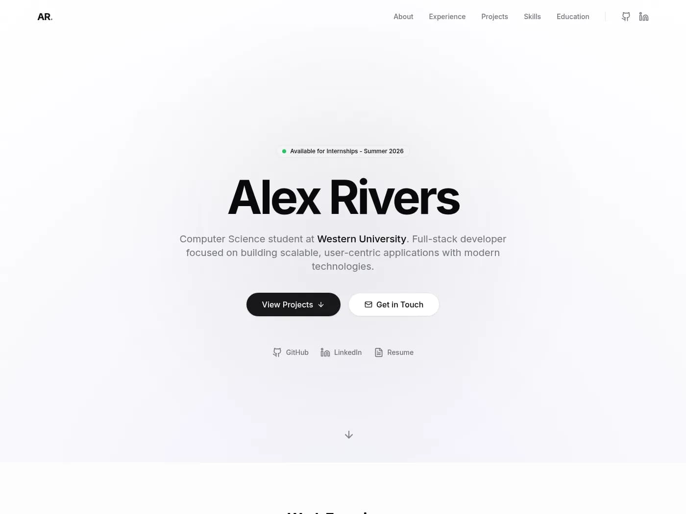 Resume Portfolio Site