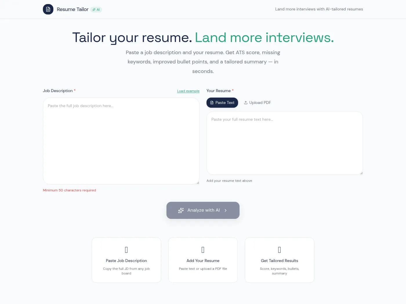 Resume Tailor AI