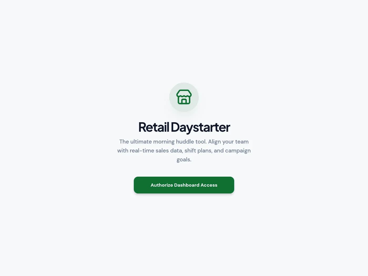 Retail Daystarter Dashboard