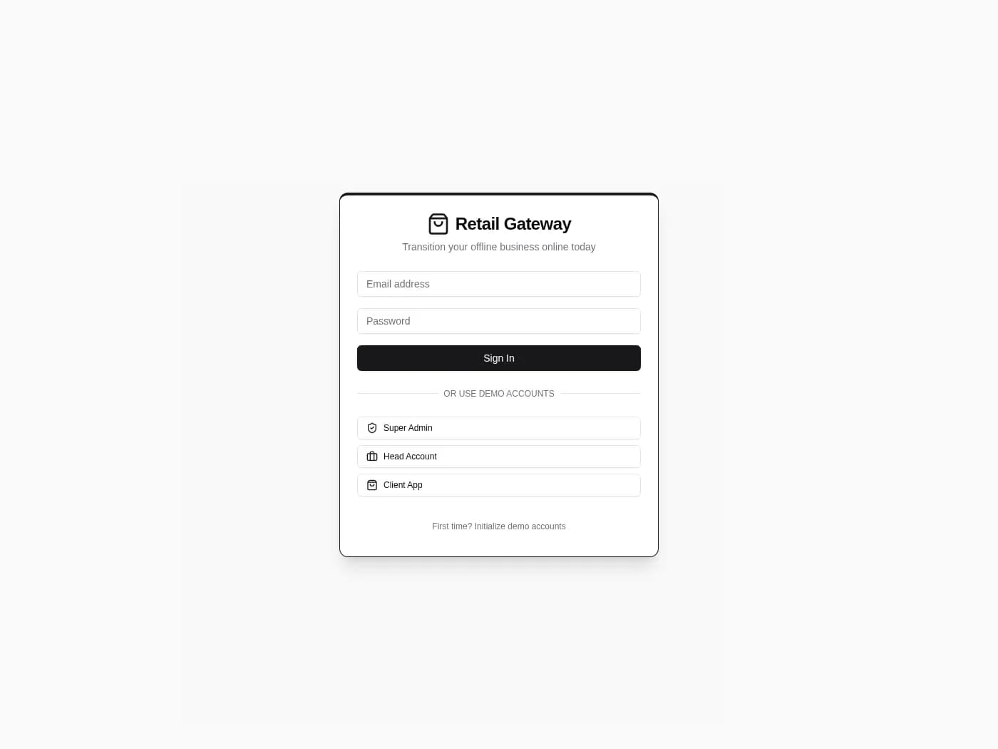 Retail Online Gateway