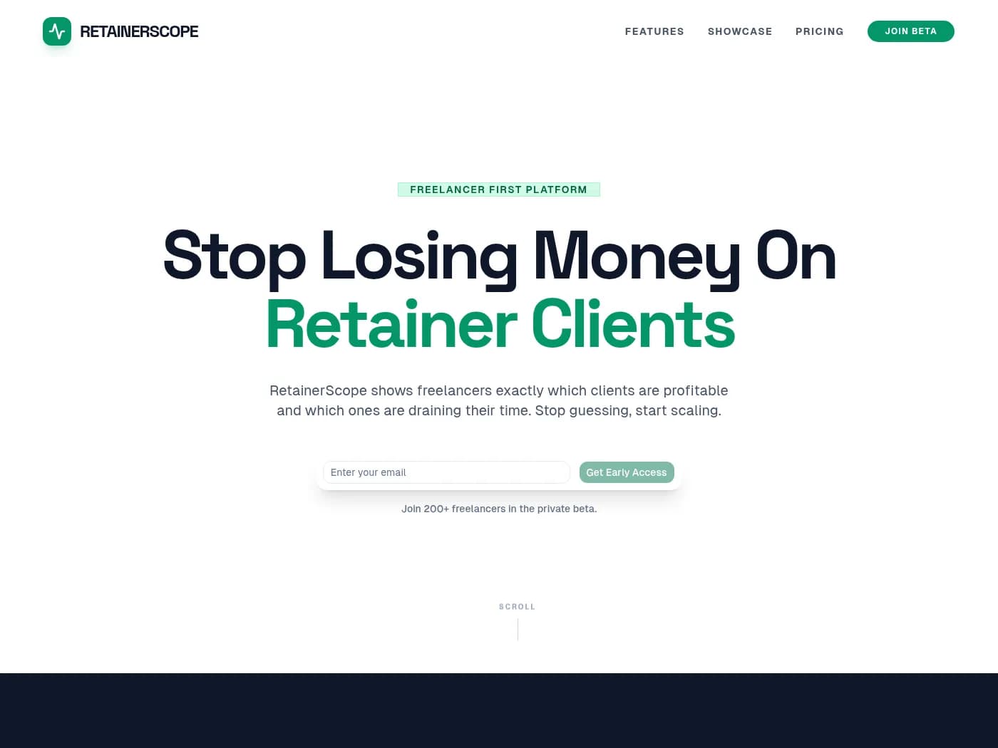 RetainerScope Landing Page