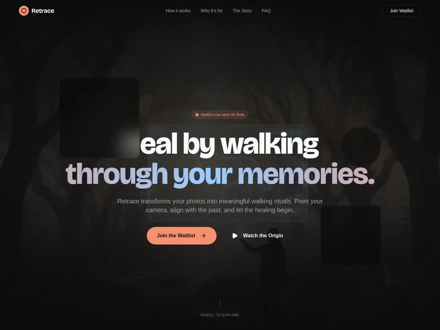 Retrace Landing Page