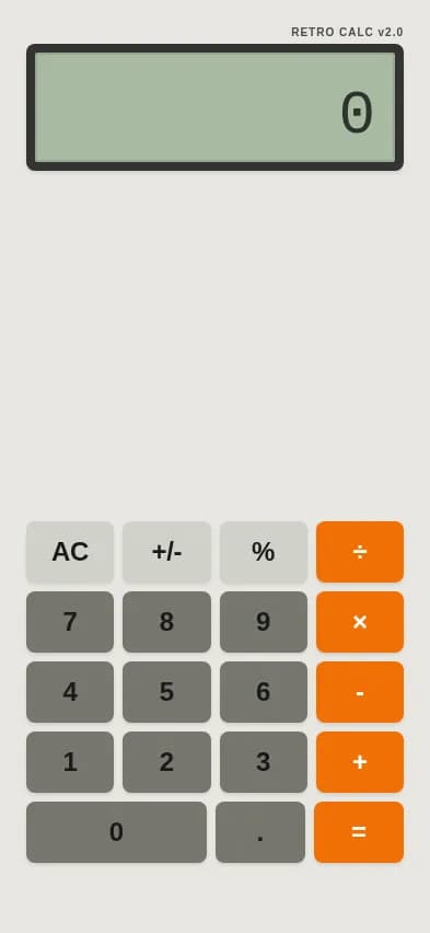 RetroCalc Mobile