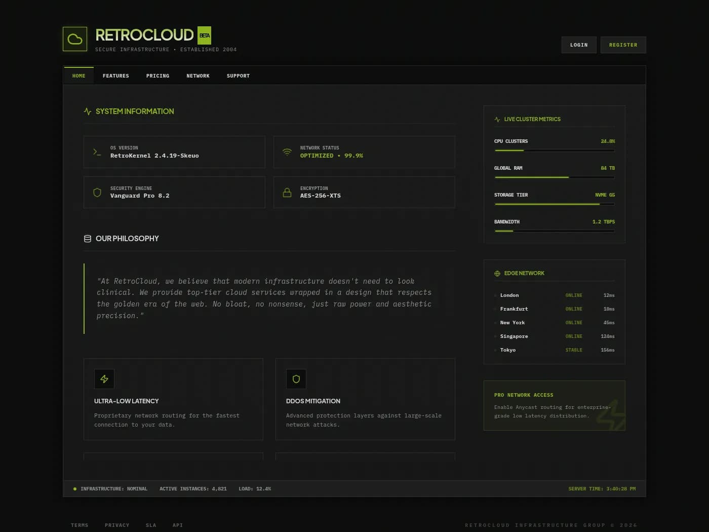 Retro Cloud Hosting