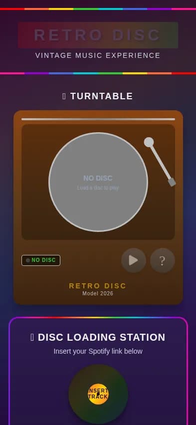 Retro Disc Spotify Player