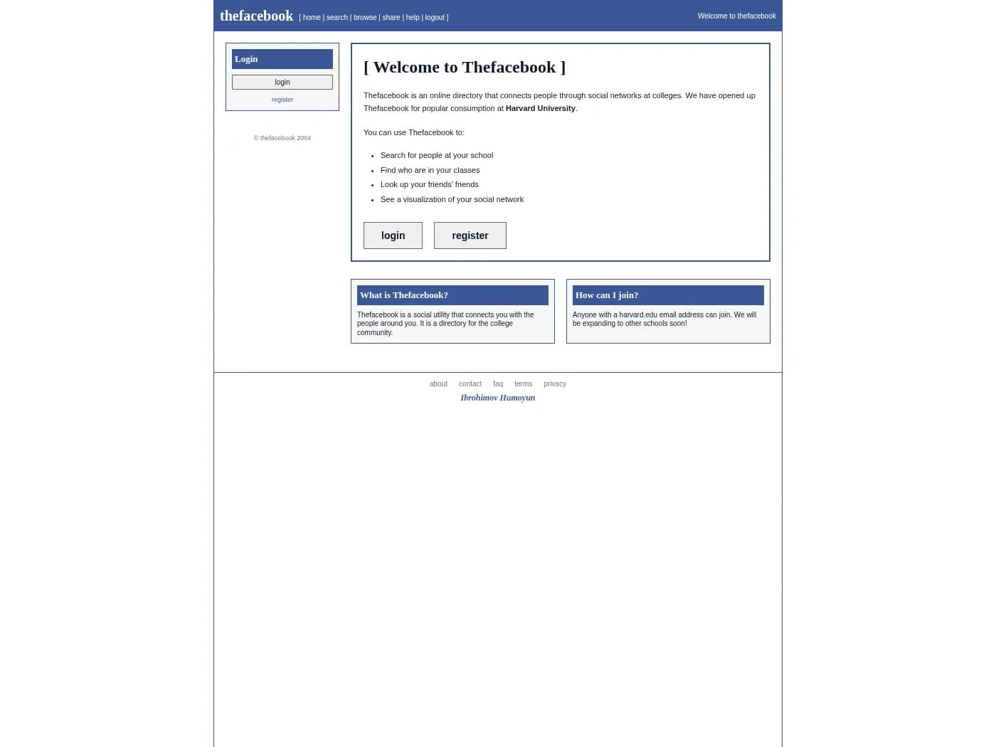 Retro Facebook Clone