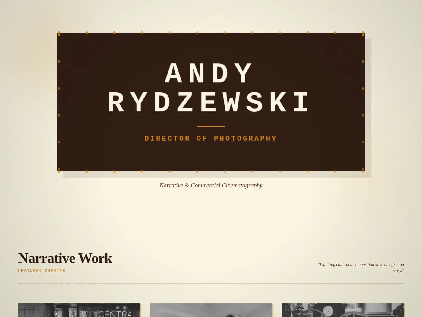 Retro Film Portfolio